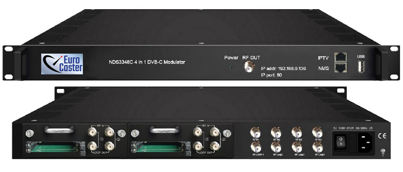 Eurocaster EC-3348C 4 in 1 DVB-C Modulator - Satellite head-end encoders etc ...