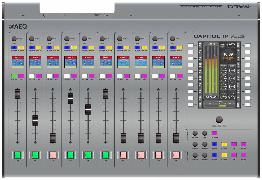 AEQ CAPITOL IP PLUS Ultra-compact digital audio mixer for radio and ...