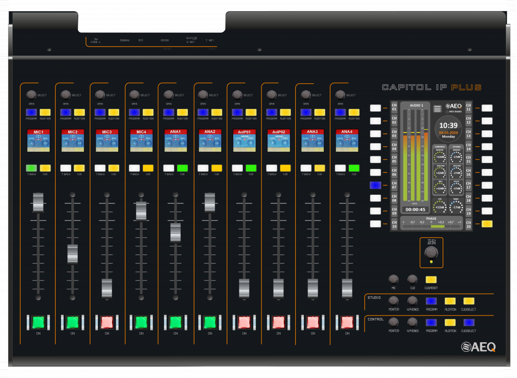 AEQ CAPITOL IP PLUS Ultra-compact digital audio mixer for radio and ...