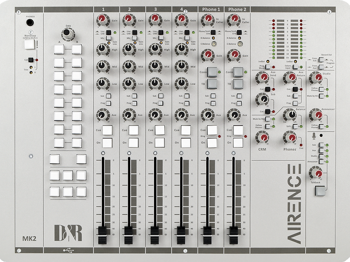 D&R Airence-USB MAIN UNIT 6 ch. triple input On-Air/Production console ...