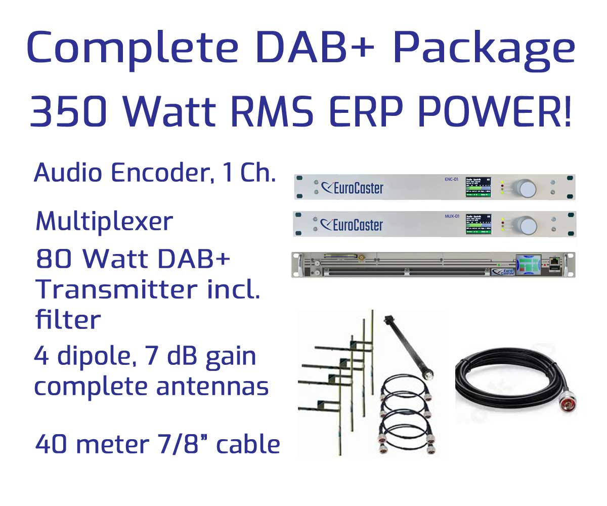Complete DAB+ Packages 80W RMS / 350W ERP 1 Channel - Complete DAB+ ...