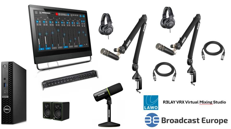 Lawo R3LAY VRX Turnkey Studio with 8 fader Virtual Radio Mixer ...