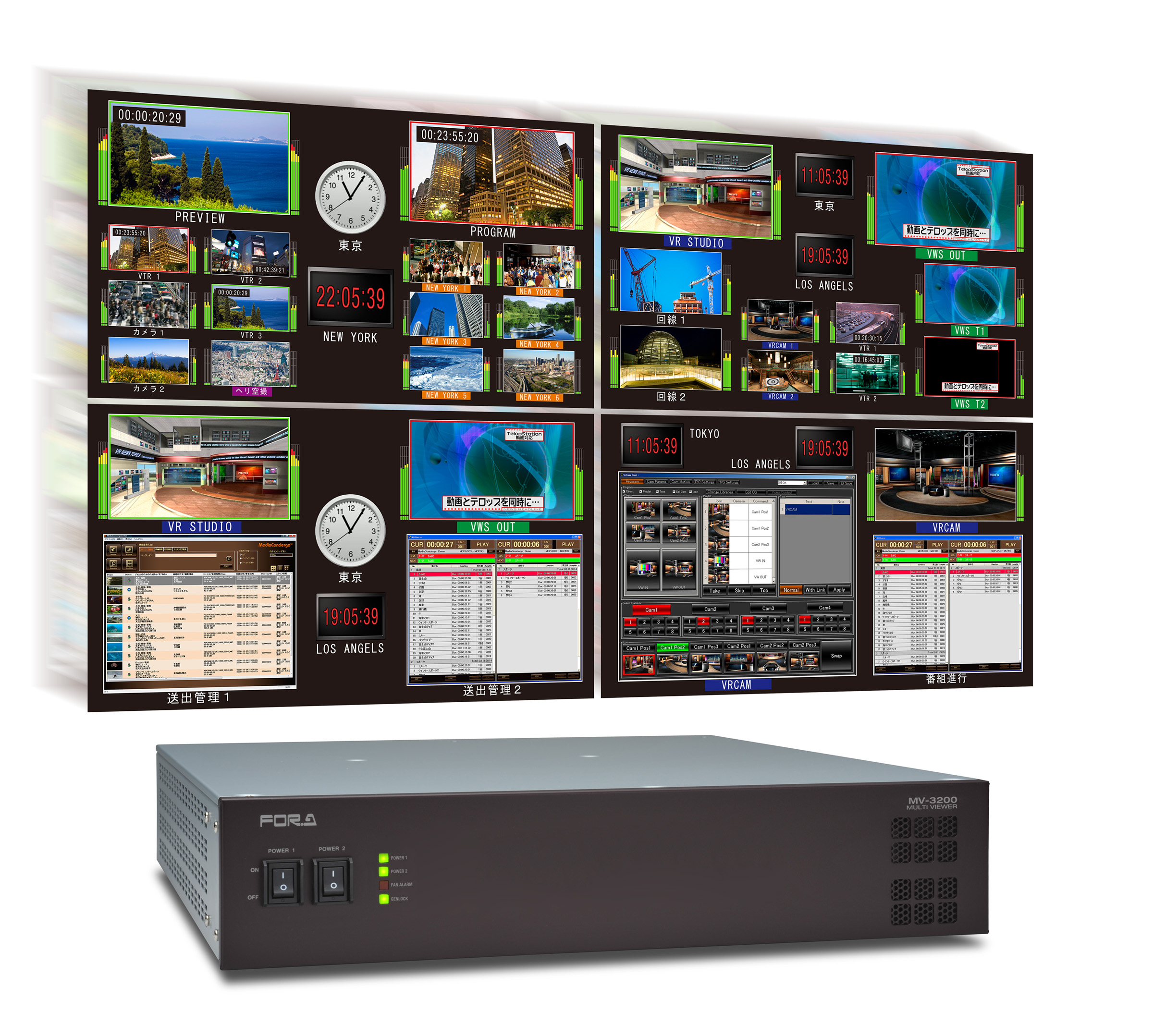 For-A MV-3200MF Multiviewer Main Frame - Video Monitors ...
