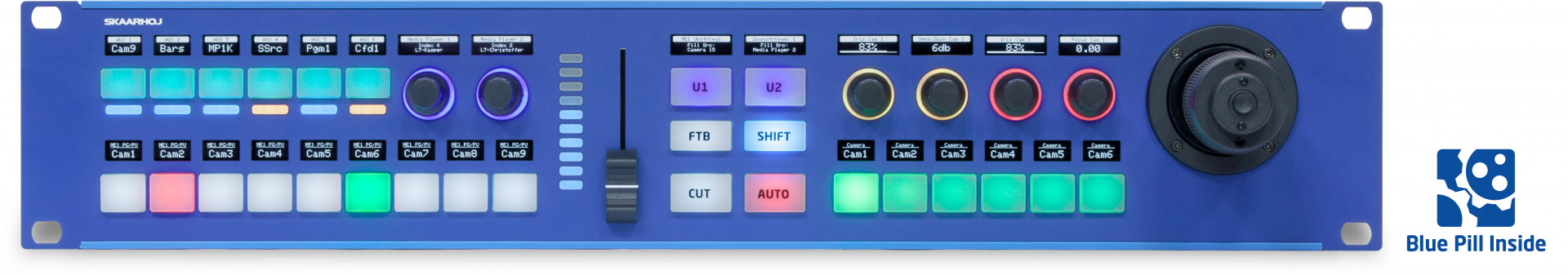 Skaarhoj Rack Fusion Live - PTZ Controller w/NKK Buttons, Hall Effect ...