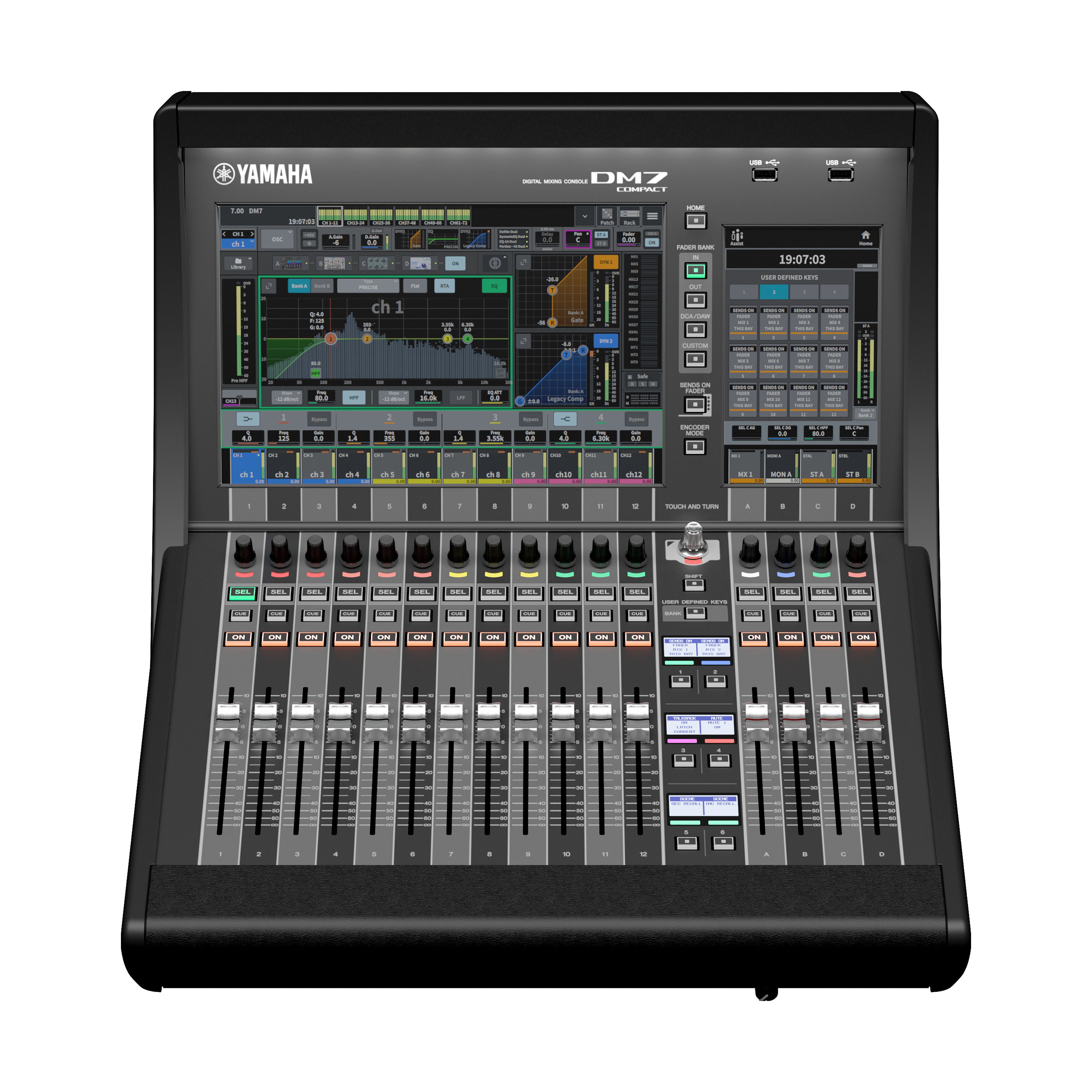 Yamaha DM7 Compact Digital mix. console, 72 inp, 48 MIX, 12 Matrix, 2 ...